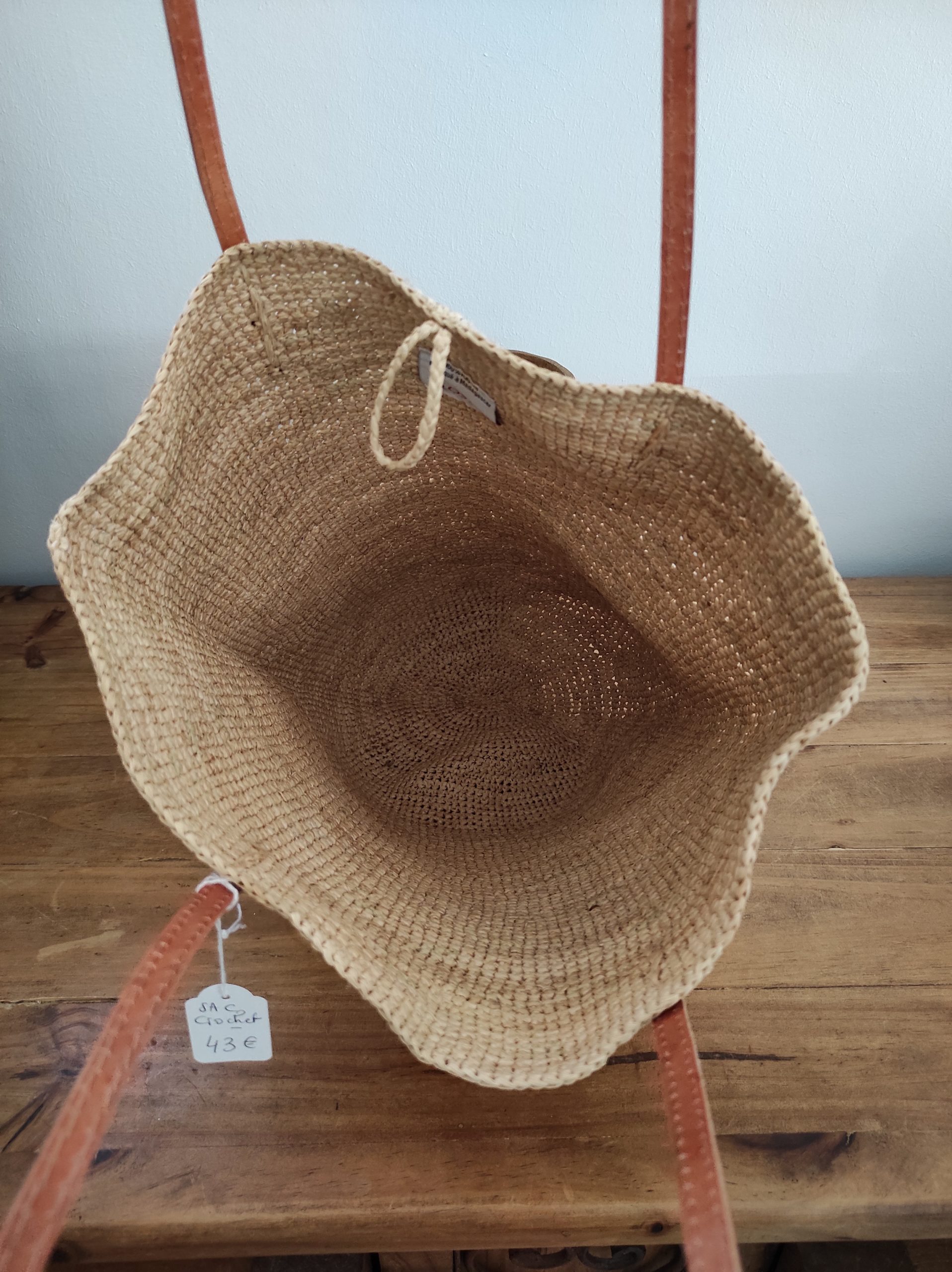 Sac au crochet en raphia naturel - Le shop de Chloé